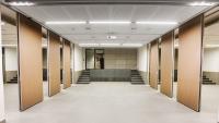 China 65 Mm Polyester Fiber Acoustic Panel Movable Door Partition Room Divider for sale
