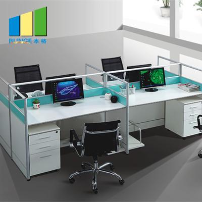 China Melamine L Shaped Office Workstation Desk 25mm Thickness Custom Size for sale
