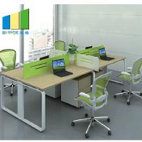 China L-Shape Office Workstation with Steel Legs 2400x1200x750mm Modern Partition Desk for sale