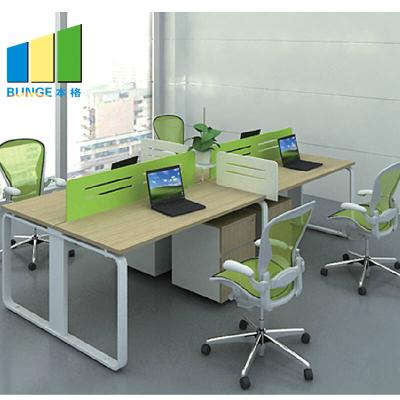 China L-Shape Office Workstation with Steel Legs 2400x1200x750mm Modern Partition Desk for sale