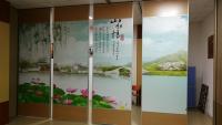 China Conference Room Sliding Wall Partition Melamine Surface Ceiling Track Roller for sale