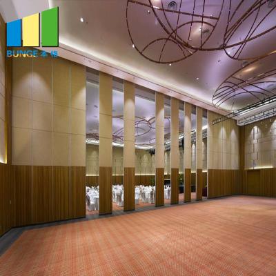 China Aluminum Frame Wooden Sliding Partition Walls Single Double Door 65mm 100mm for sale