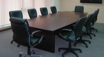 China Commercial MFC Melamine Wooden Office Conference Table 25mm Thickness Boardroom Furniture for sale