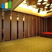 China 85mm Thickness Soundproofing Melamine Wooden Folding Partition Walls For Restaurant for sale