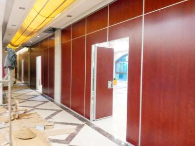 China Movable Sound Proof Folding Partition Wall 65 Mm Thickness Melamine Finishing for sale