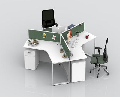 China Height Adjustable Office Stand Computer Partition Workstation Tables with Cabinets 3600x1200x1100mm for sale