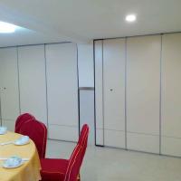 China Acoustic Fireproof MDF Movable Partition Walls For Banquet Hall No Floor Track for sale