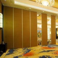 China Movable Ceiling Track Sliding Folding Soundproof Wood Partition Door For Banquet Hall for sale