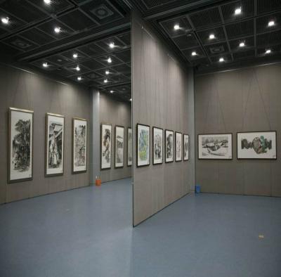 China 65mm Aluminum Frame Movable Operable Partition Wall 4000mm Height Top Hung System for sale