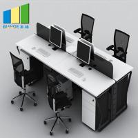 China Modular Office Workstation Desk 2800x1200x750mm with 1.5mm Steel Leg E1 MFC Table Top for sale