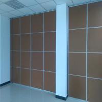 China Soundproof Sliding Meeting Room Movable Partition Wall On Wheels And Track for sale