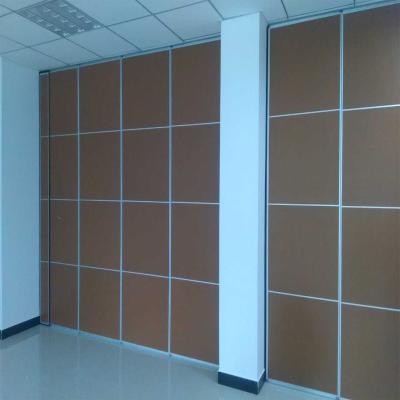 China Soundproof Sliding Meeting Room Movable Partition Wall On Wheels And Track for sale