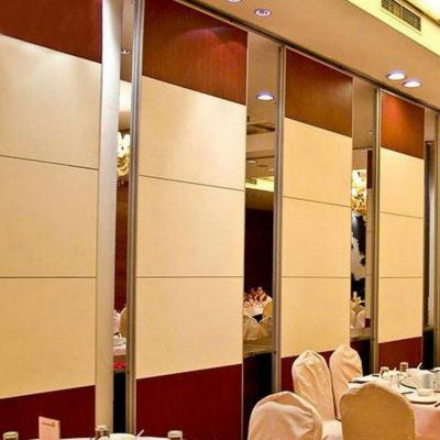 China Collapsing Movable MDF Finish Folding Acoustic Partition Walls 65mm 85mm 100mm for Hotel Banquet Hall for sale