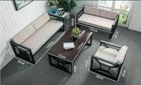 China Modern Fabric Office Sofa with Stainless Steel Legs 1800mm for Commercial Rest Area for sale