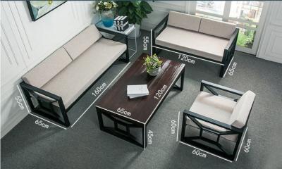 China Modern Fabric Office Sofa with Stainless Steel Legs 1800mm for Commercial Rest Area for sale
