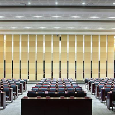 China Wood Sound Absorption Flexible Sliding Partitions Wall 85mm for Office Meeting Room for sale