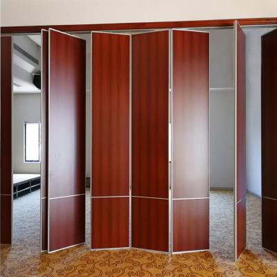 China Sliding Wooden Movable Partition Wall 65mm 85mm 100mm for Banquet Hall Auditorium for sale