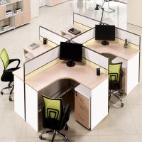 China Open L Shape Call Center 4 Person Office Cubicle 1200x600x1200mm CKD Workstation for sale