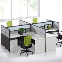 China Customized 4-Person Call Center Workstation Desk 1400mm x 1400mm with Modular Partitions for sale