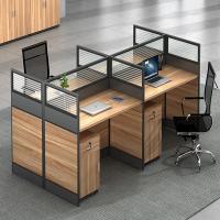 China 1200mm Height Sound Proof Office Partition Workstations with Front Screen and Side Cabinets for sale