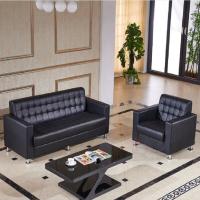 China Executive Modern Black Leather Office Or Hotel Sofa Chair Elegant And Endurable for sale