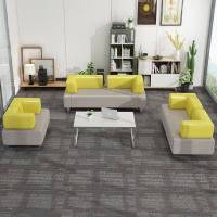 China Durable Leather Office Reception Room Sofa Set With Stainless Steel Frame for sale