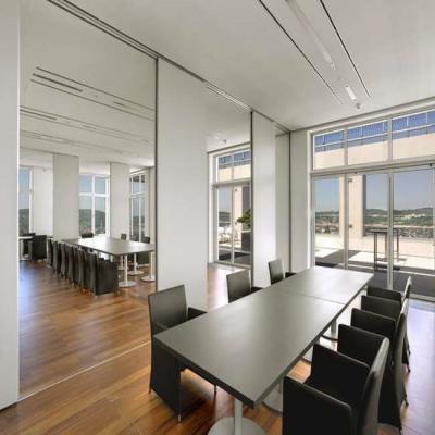 China Aluminum Alloy Folding Room Partitions Operable Wall 65mm 100mm Office Divider for sale