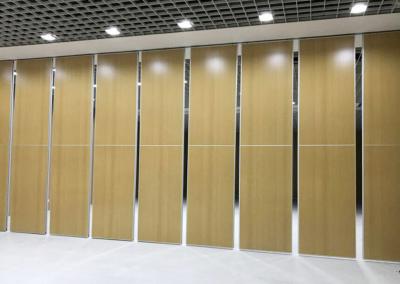 China Banquet Hall Acoustic Folding Partition Wall Top Hung Without Floor Track for sale