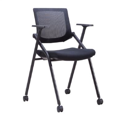 China Foldable Stackable Mesh Office Chair with Writing Pad - 0.08m³ Packaging, 3-Year Warranty for sale