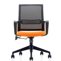 China Modern Staff Black Nylon Mesh Mid Back Office Swivel Chair 360 Rotation 50cm Base for sale