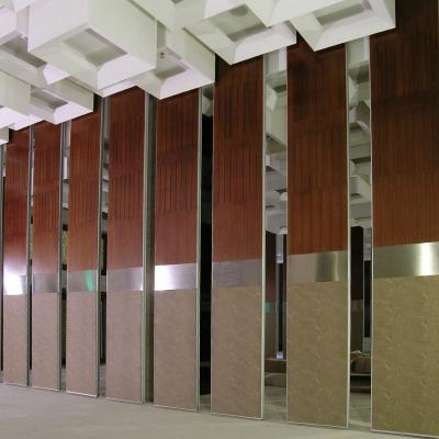 China Hotel Melamine Fire Rated Sound Insulation Sliding Folding Movable Wall Partition 65mm 85mm 100mm for sale