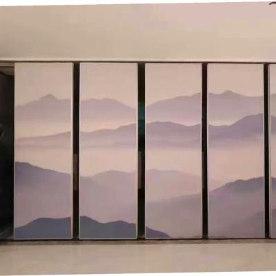 China Custom Made Workstation Sliding Folding Partition Walls Panel 85mm Thickness for sale