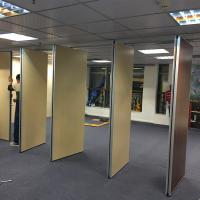 China 85mm Thickness Removable Wooden Partition Wall / Folding Room Partitions for sale