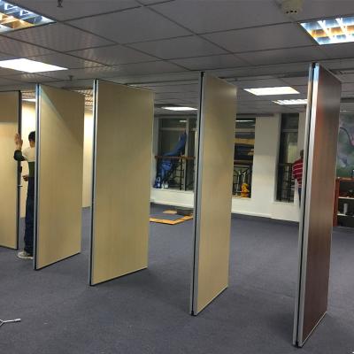 China 85mm Thickness Removable Wooden Partition Wall / Folding Room Partitions for sale