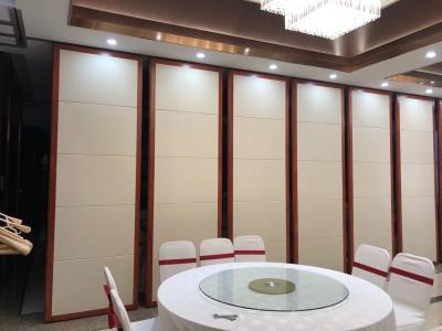 China Hotel Removable Wall Partitions Floor to Ceiling Sliding Aluminium Track System 53dB Sound Insulation for sale