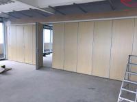 China Sliding Movable Office Partition Wall With Wheels Maximum 6 Meters Height for sale