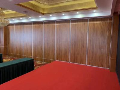 China Aluminium Alloy MDF Banquet Hall Movable Partition Walls 100mm Thickness Top Hung System for sale