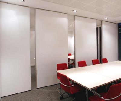China Soundproof Wooden Folding Movable Acoustic Partition Walls 65mm 100mm for Office Conference Hall for sale