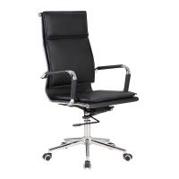 China Swivel Black Leather Ergonomic Office Chair with 89×43×59cm Dimensions and 100mm Gas Lift for sale