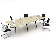 China EBUNGE Melamine Board Conference Room Table 1800x900mm Deep Oak Light Oak for sale