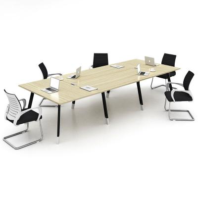 China EBUNGE Melamine Board Conference Room Table 1800x900mm Deep Oak Light Oak for sale