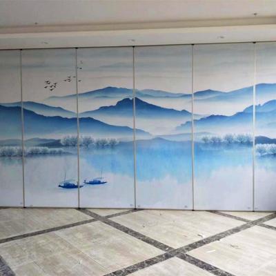 China Acoustic Foldable Partition Walls 65mm 85mm 100mm Sound Proof Room Divider for sale