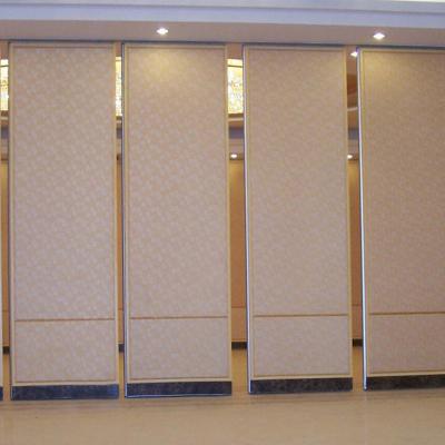 China Movable Aluminum Wood Sliding Folding Partition Walls 65mm 100mm Office Hotel for sale