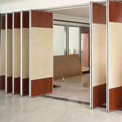 China Divide Space Movable Door Track Roller Hotel Sliding Partition Walls Soundproof Panels for sale