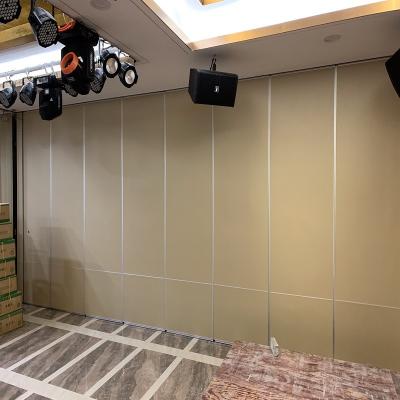 China Wood Movable Sliding Partition Walls 65mm 100mm Conference Hall Folding Door Partitions for sale