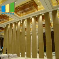 China Movable Sliding Partition Walls 65mm 100mm Soundproof Melamine Finish Top Hung System for sale