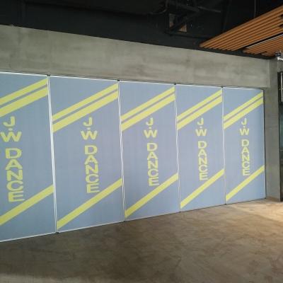 China Conference Room Sound Insulation MDF Folding Movable Acoustic Partition Walls for sale