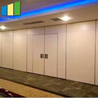 China Acoustic Mosque Room Dividers Removable Wooden Doors Operable Soundproof Wall Partition 65mm Thickness for sale