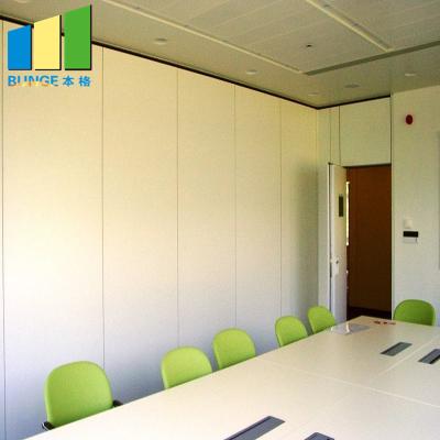 China Aluminum Frame Wooden Soundproof Folding Partition Walls 65-100mm Thickness Up to 15000mm Height for sale