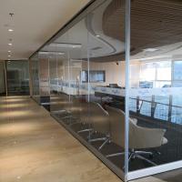 China Tempered Glass Movable Partition Wall 12mm Without Aluminum Frame for Bangladesh for sale